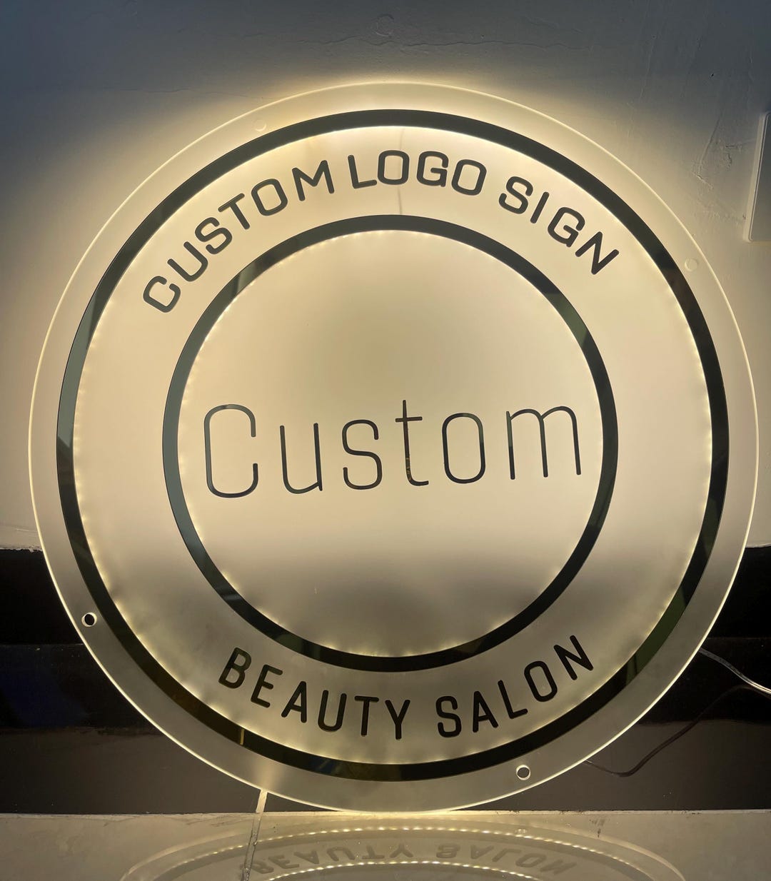 Custom Backlit Sign 3D Business Logo Sign Illuminated Logo Sign Acrylic ...