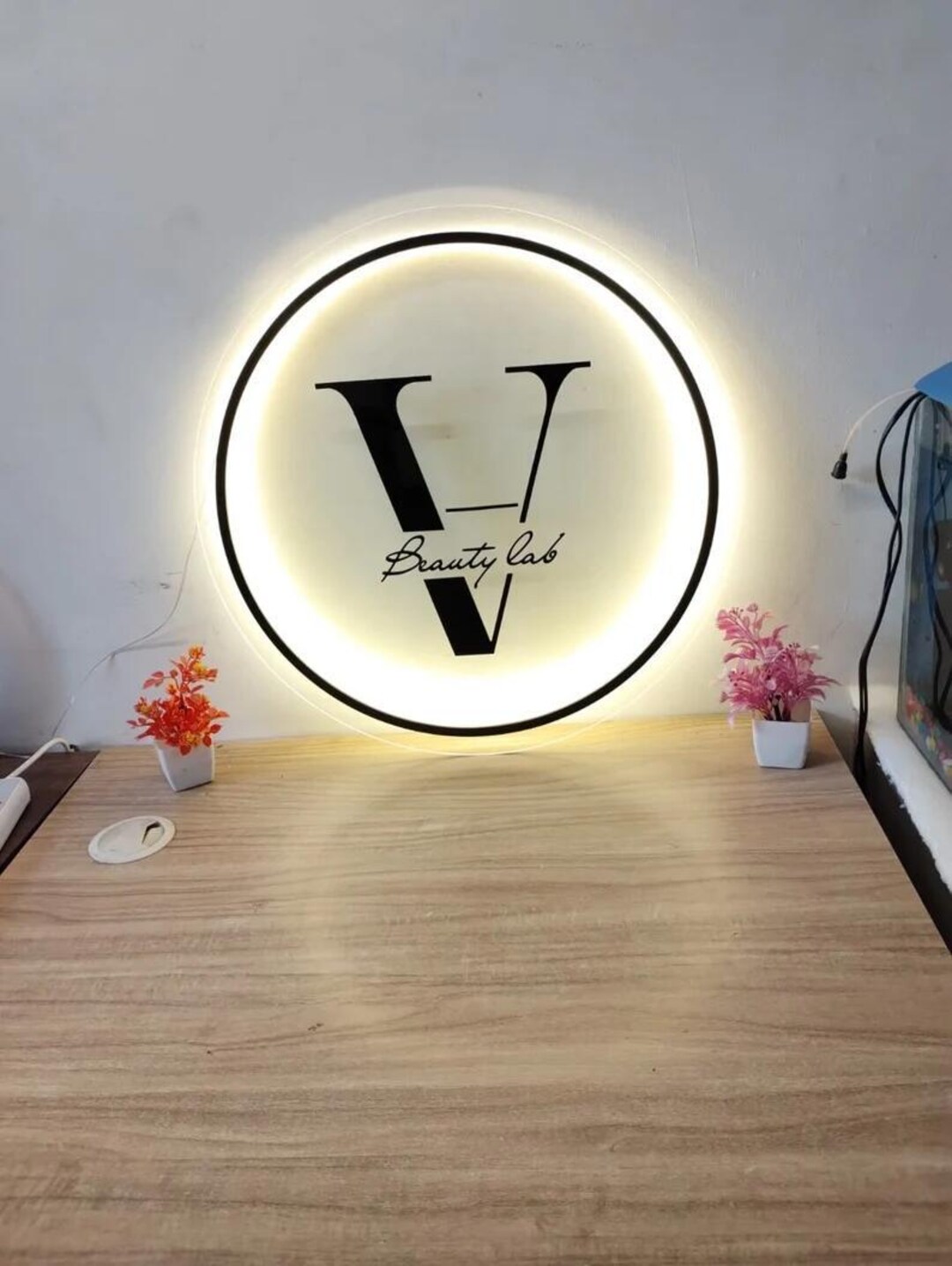 Custom Backlit Acrylic Sign Acrylic Logo Sign LED Business Sign Salon ...