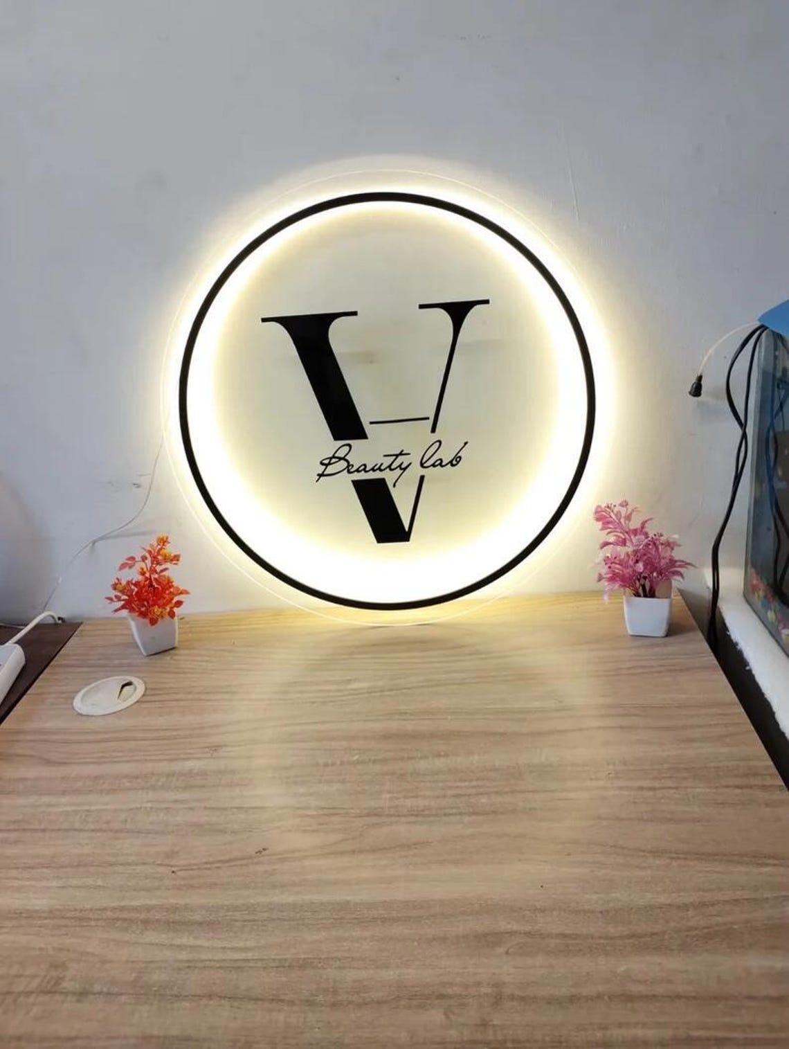 Custom Backlit Acrylic Sign Acrylic Logo Sign LED Business Sign Salon ...