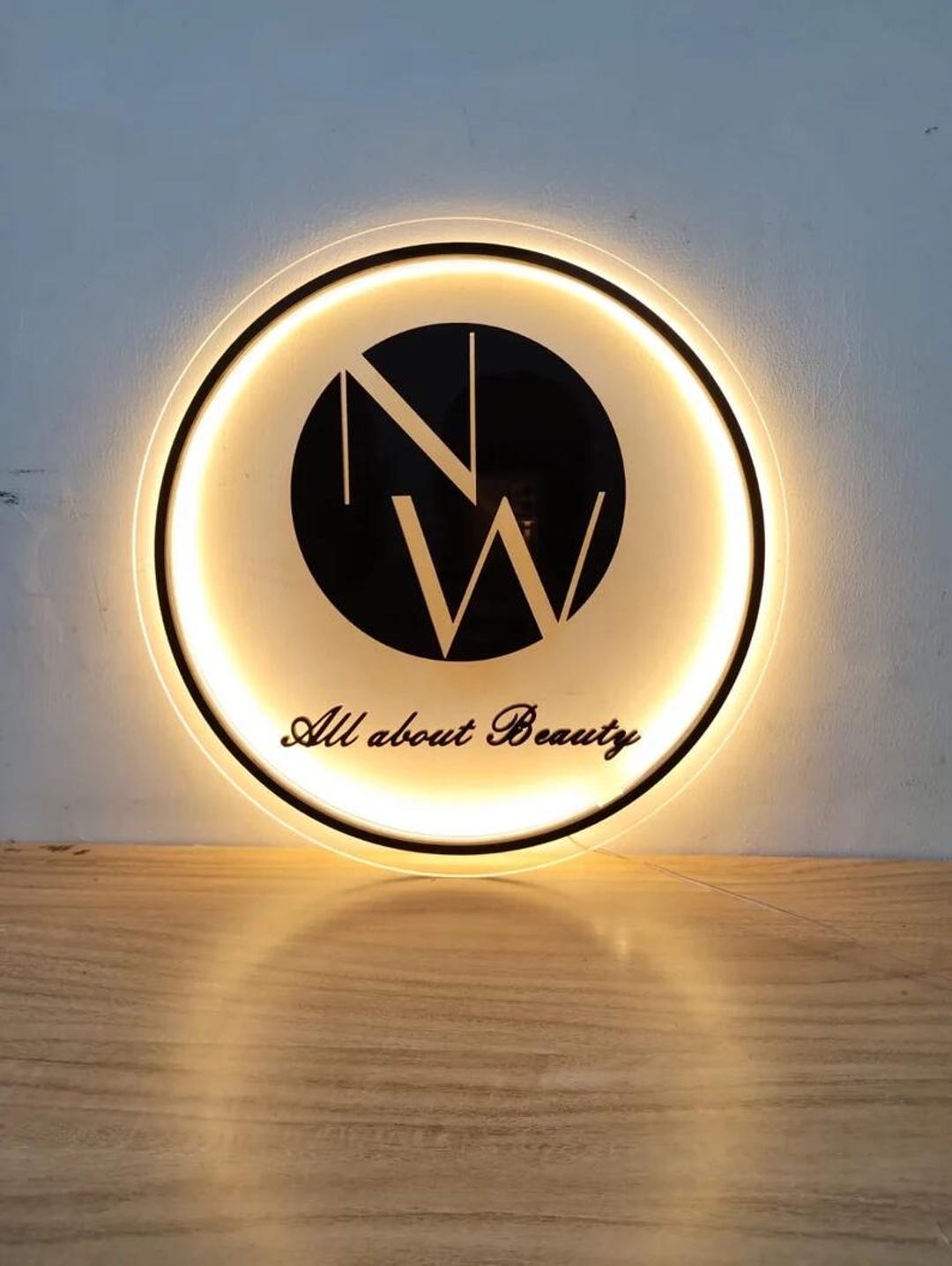 Custom Backlit Acrylic Sign Acrylic Logo Sign LED Business Sign Salon ...