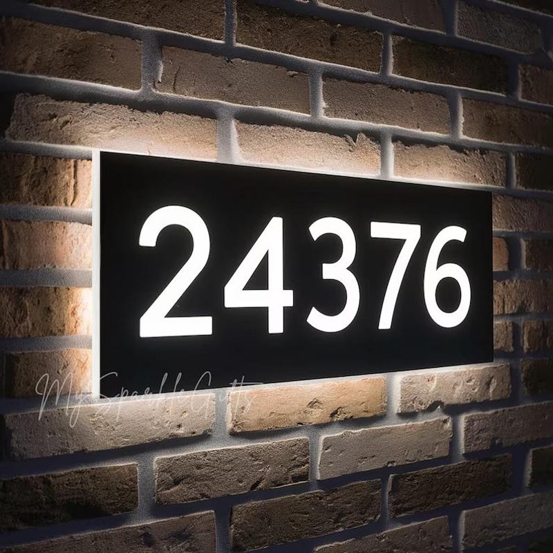 Lit House Numbers - Etsy