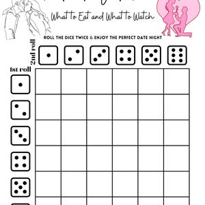Date Night Dice | Printable | Relationship Gifts | Date Night Ideas ...