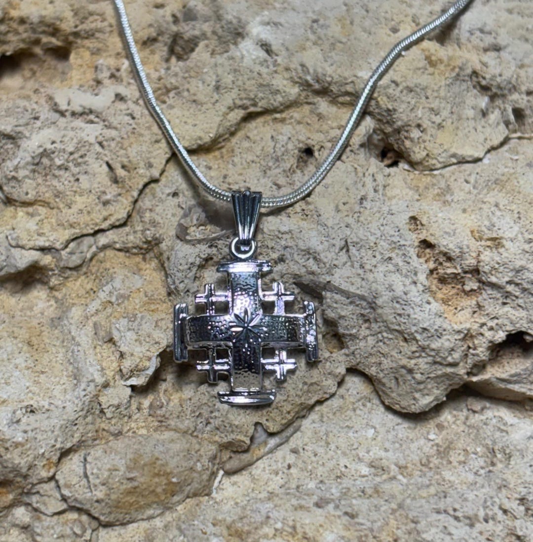 Jerusalem Cross Silver Plated - Etsy