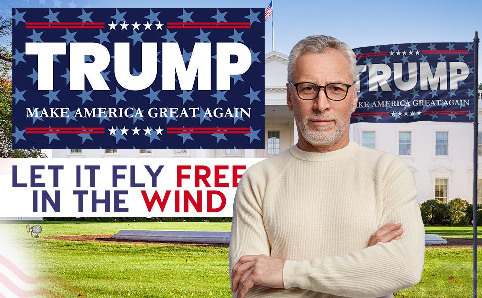 Donald Trump Flags 2024, Re-elect Trump 2020- 2024, Make America Great ...
