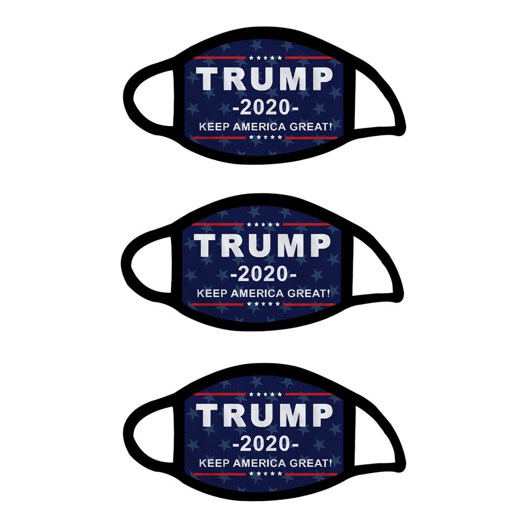 DONALD TRUMP Face MASK - 3 Pack Blue Face Mask Trump Keep America Great ...