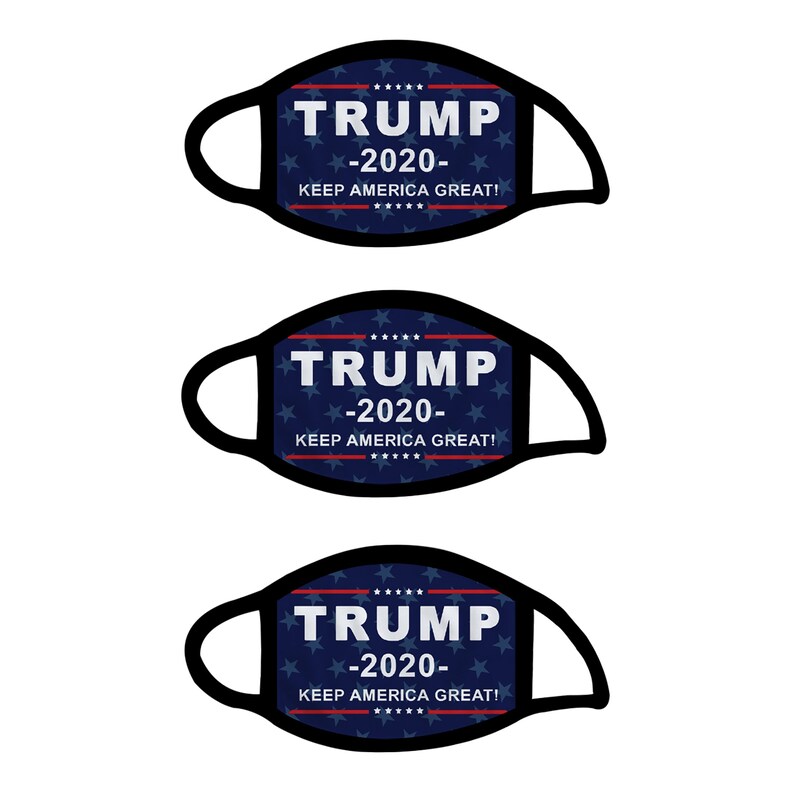 DONALD TRUMP Face MASK 3 Pack Blue Face Mask Trump Keep America Great ...
