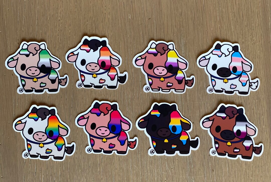 Lgbtq Pride Cow Stickers - Etsy