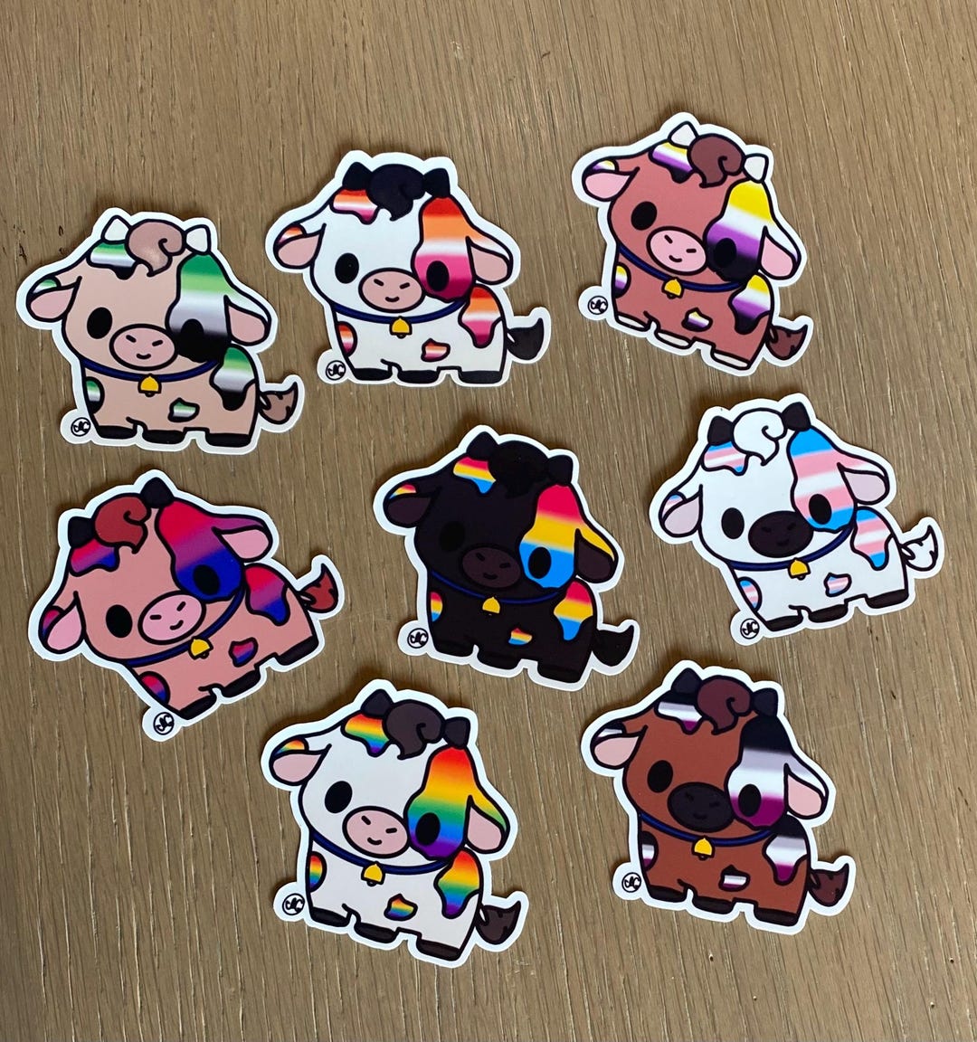 Lgbtq+ Pride Cow Stickers - Etsy