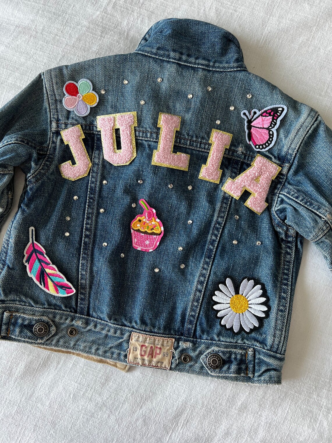 Rhinestone Custom Jacket, Rhinestone Denim Jacket, Girl Rhinestone ...