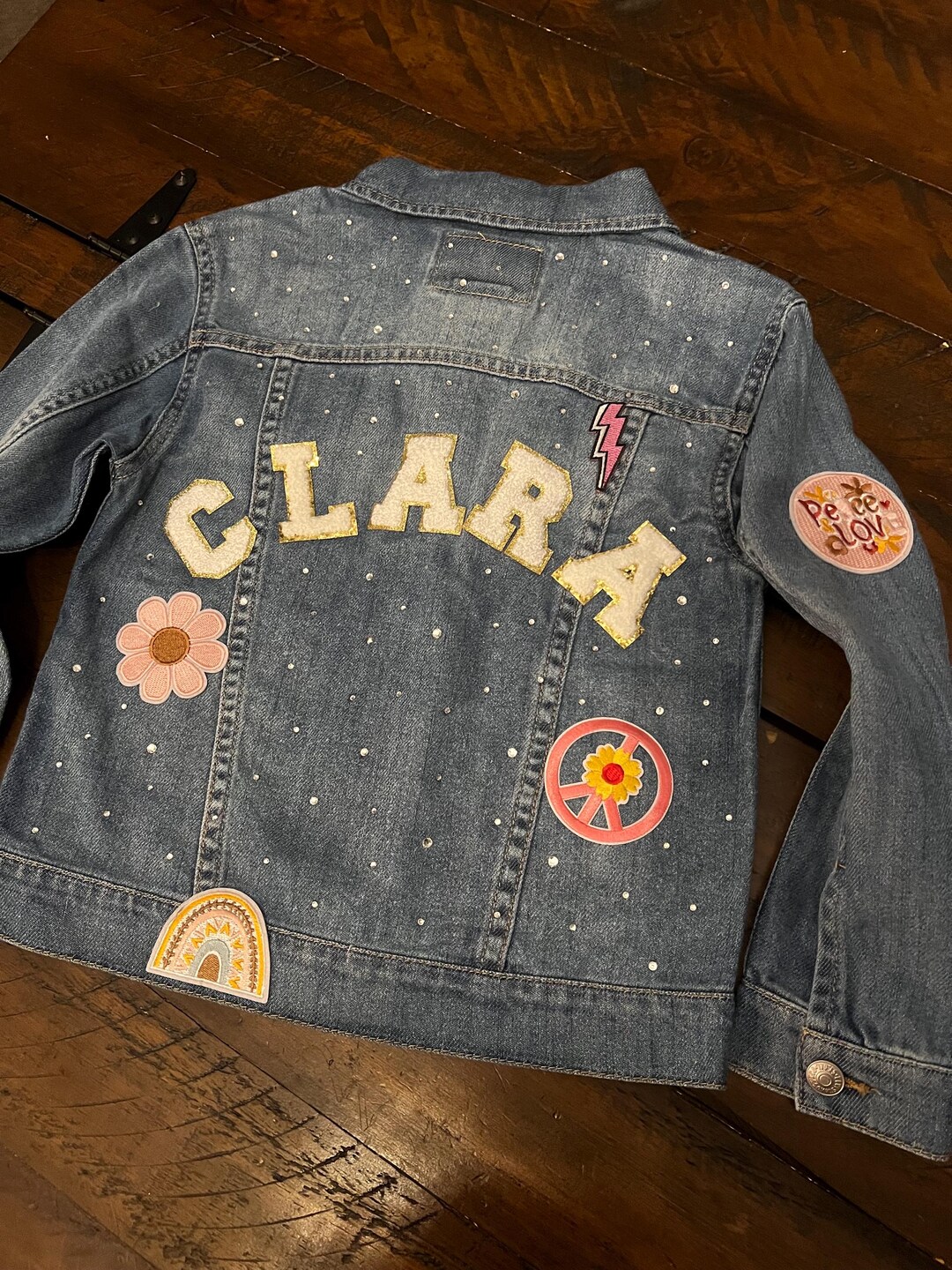 Rhinestone Custom Jacket, Rhinestone Denim Jacket, Girl Rhinestone ...