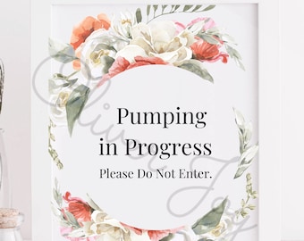 Pumping Sign PDF Baby Shower Gift Printable PDF - Etsy