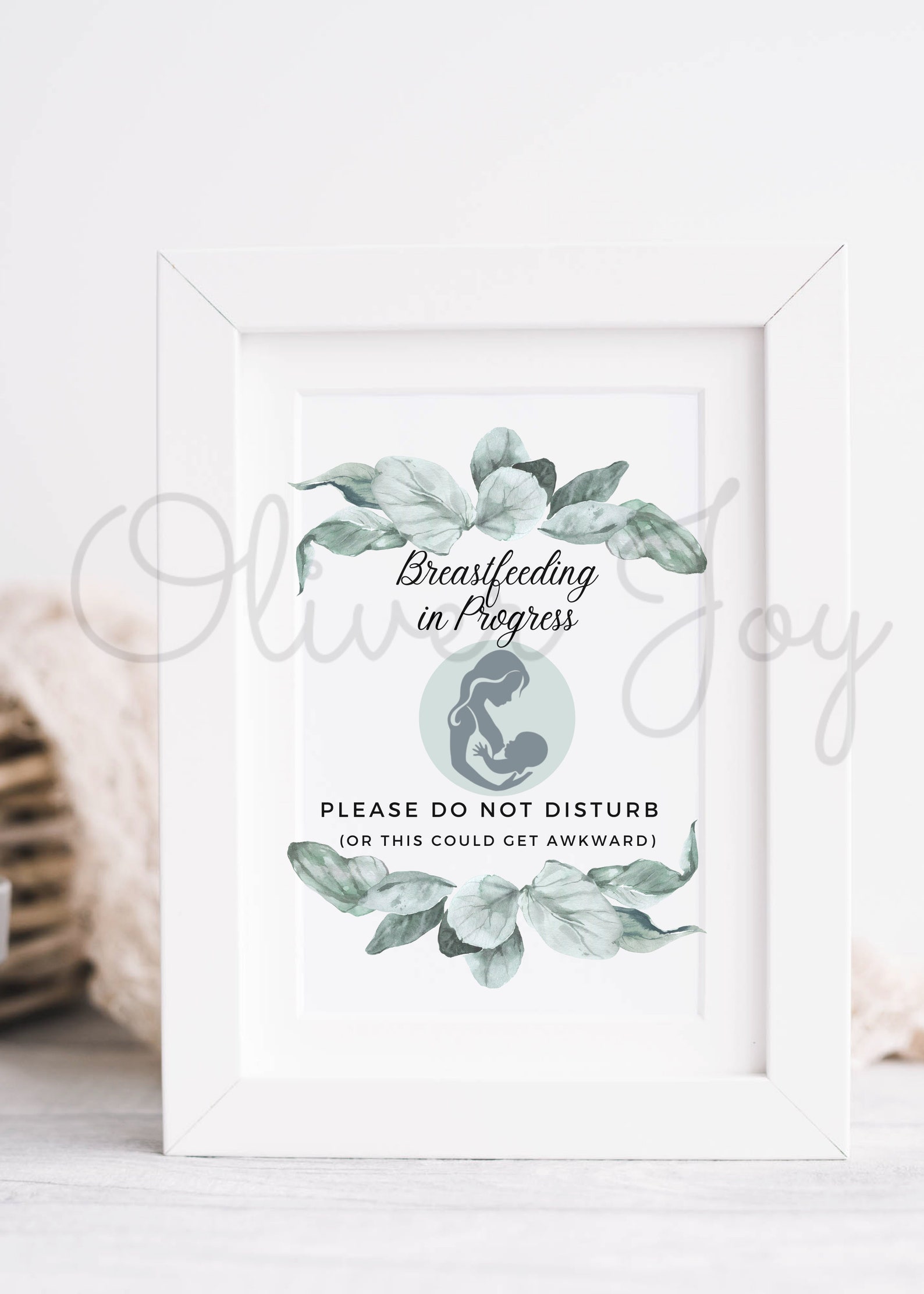 Breastfeeding Room Sign, Nursing Sign for Door, Greenery Décor ...