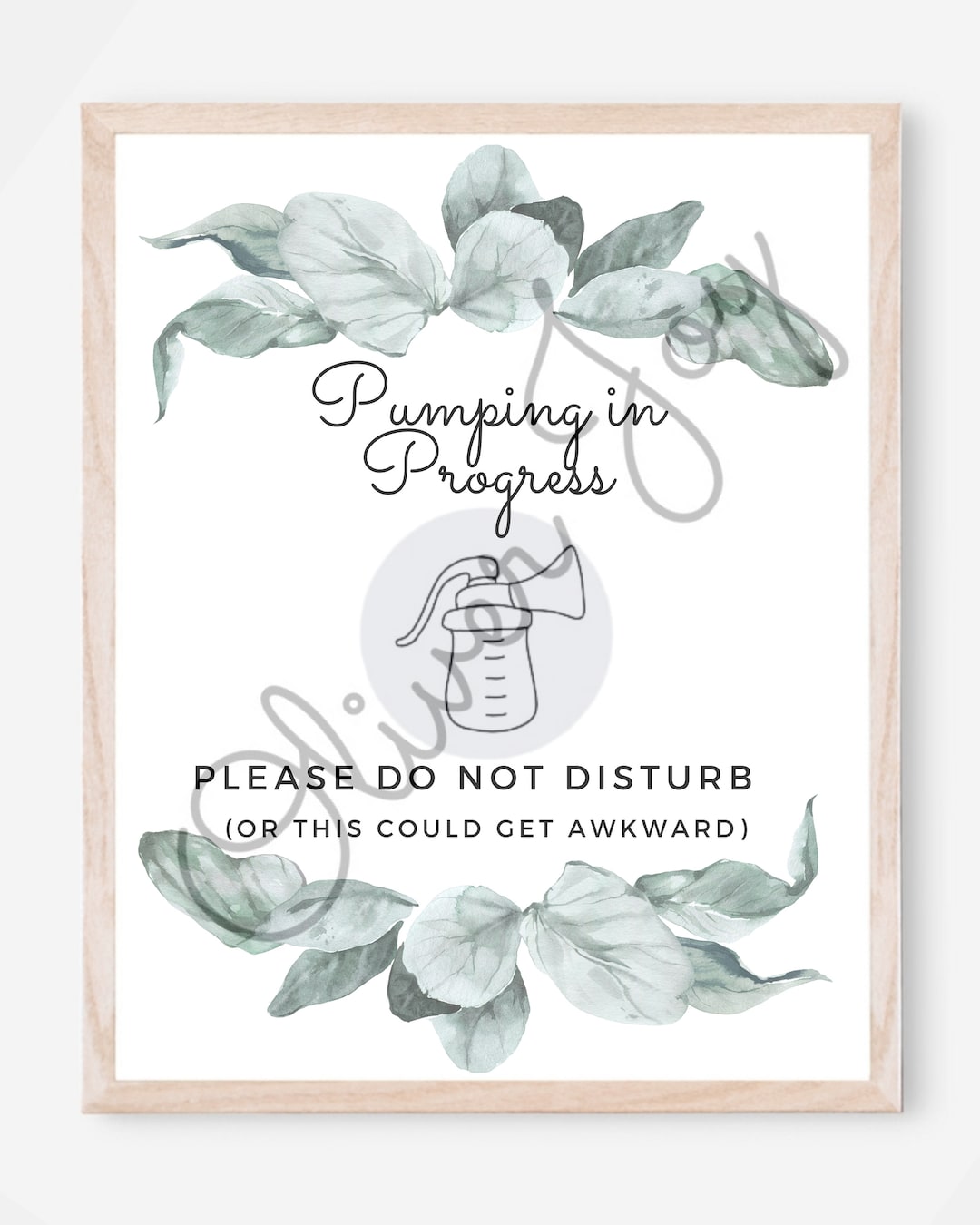 Pumping Sign for Door, Lactation Room Sign, Floral Décor, Inspirational ...