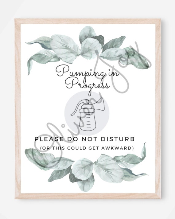 Pumping Sign for Door Lactation Room Sign Floral Décor - Etsy