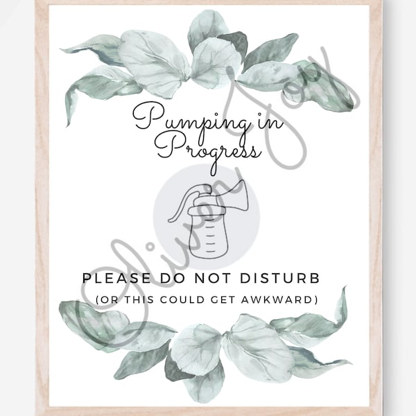 Pumping in Progress Sign - Etsy