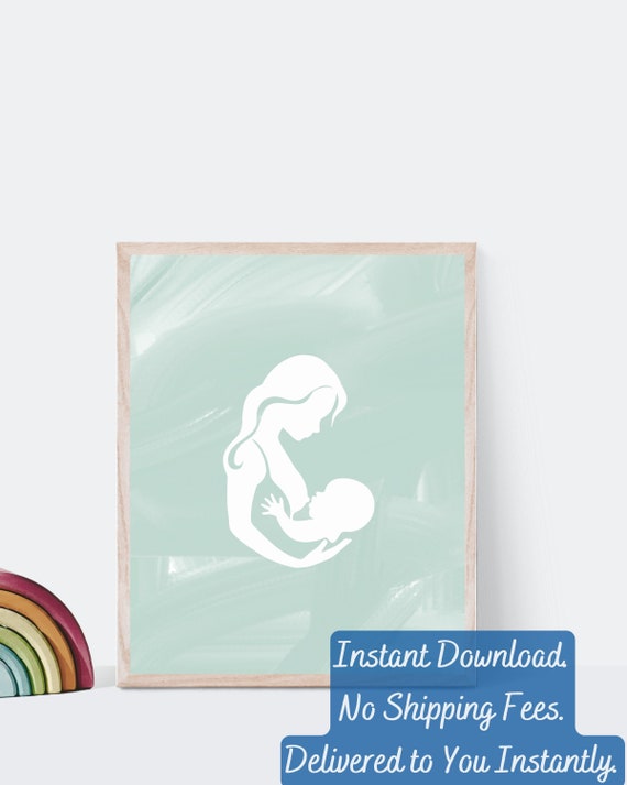 Breastfeeding Sign Nursing Art Breastfed Baby Pumping Room - Etsy