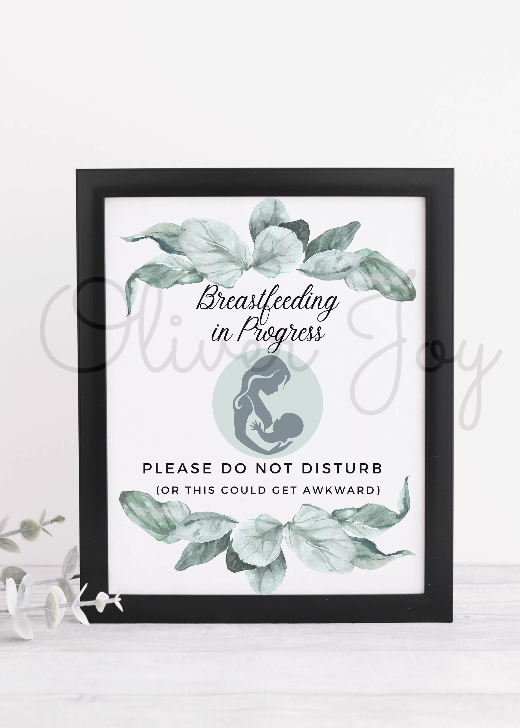 Breastfeeding Room Sign, Nursing Sign for Door, Greenery Décor ...