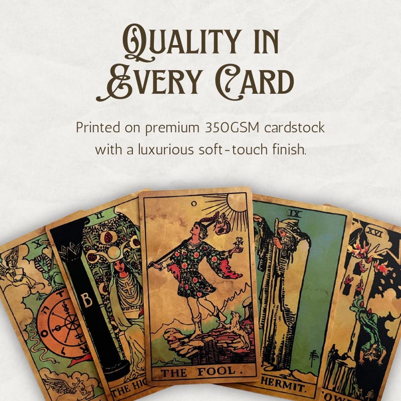 Antique Edition Tarot Deck & Guide | Classic RWS Design - Etsy