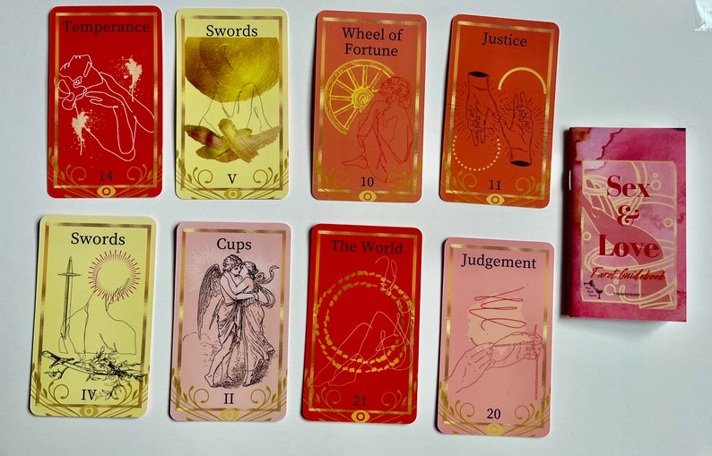 The Sex And Love Tarot Deck With Guidebook Printed In Usa Etsy