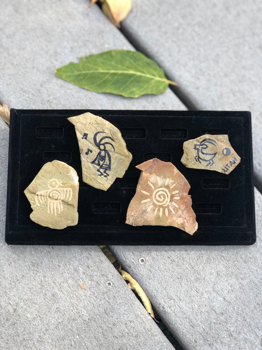 Natural Rock Magnets With Native Symbols - Gifts Him Her - Painted ...