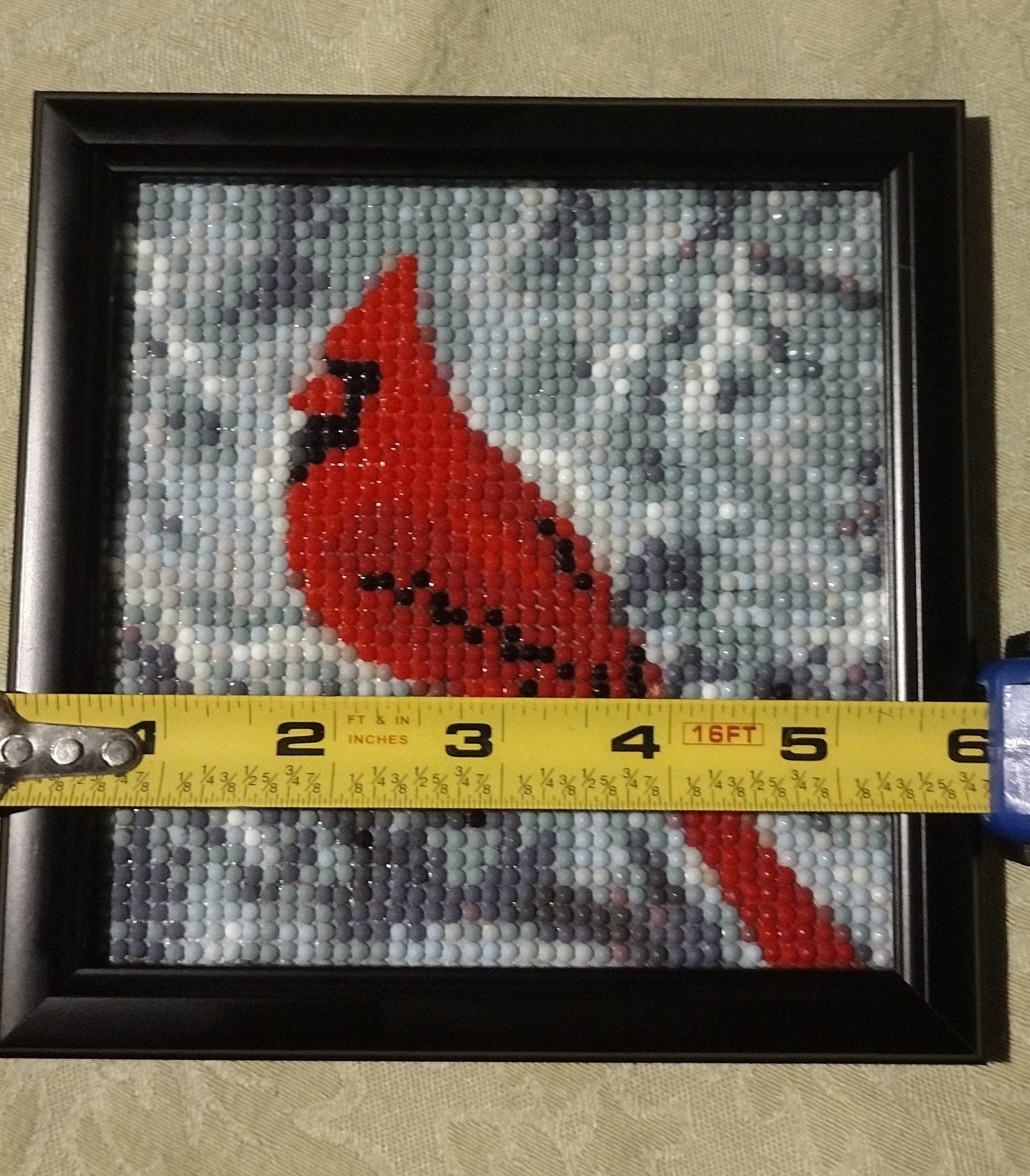 Finished Diamond Painting of a Cardinal - Etsy