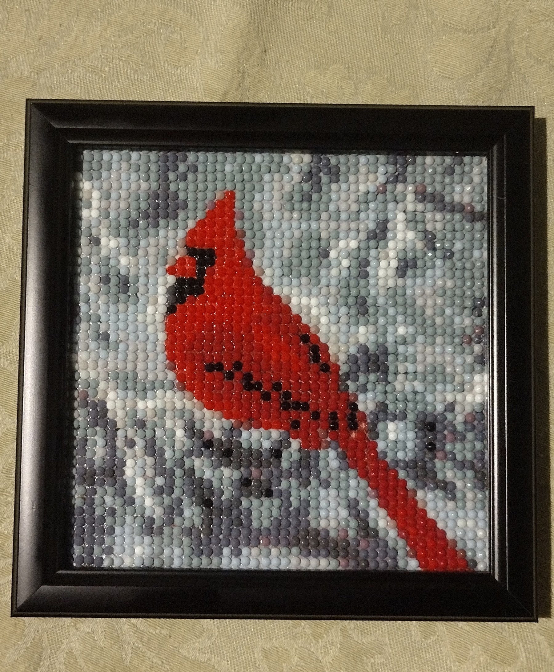 Finished Diamond Painting of a Cardinal - Etsy
