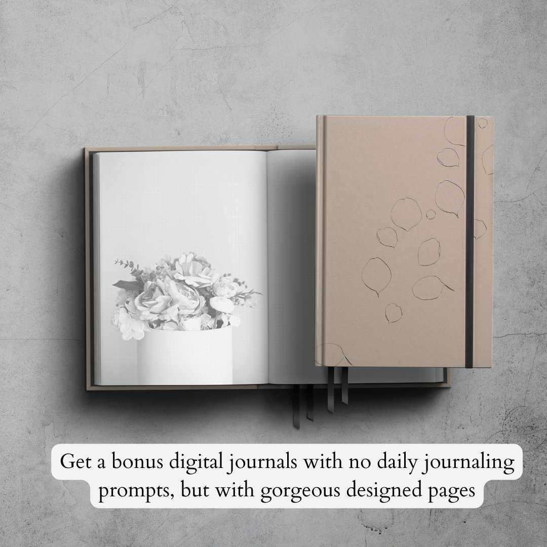 Undated Realistic Pink Digital Journal Dotted Bullet Journal Aesthetic ...