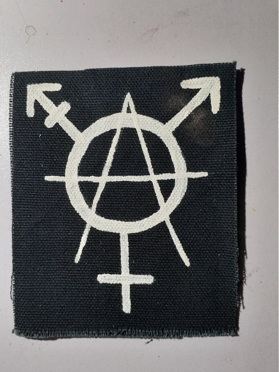 Tranarchy Trans Anarchist DiY Punk Hand-Painted Sew On Patch | Etsy