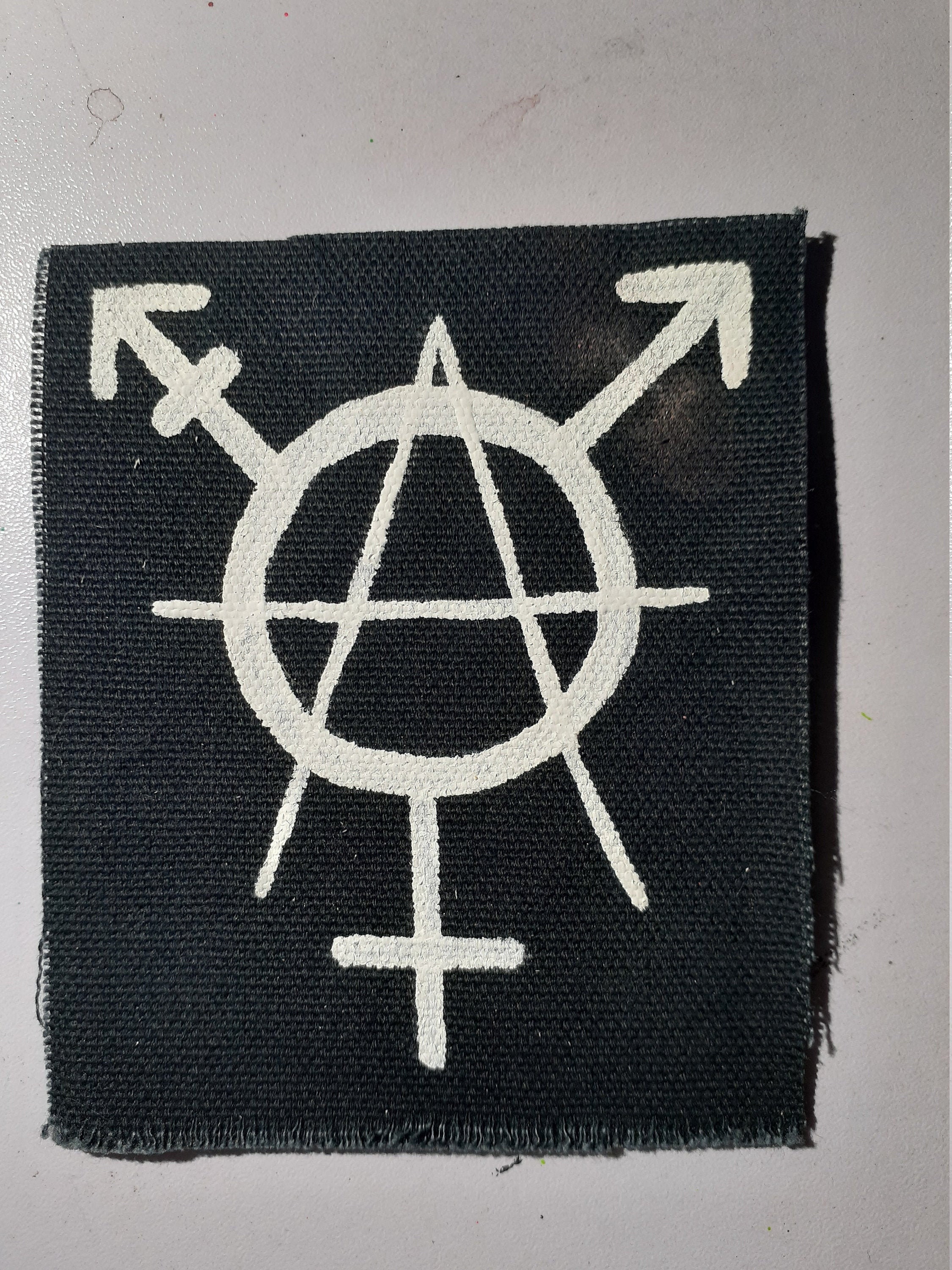 Tranarchy Trans Anarchist DiY Punk Hand-Painted Sew On Patch | Etsy