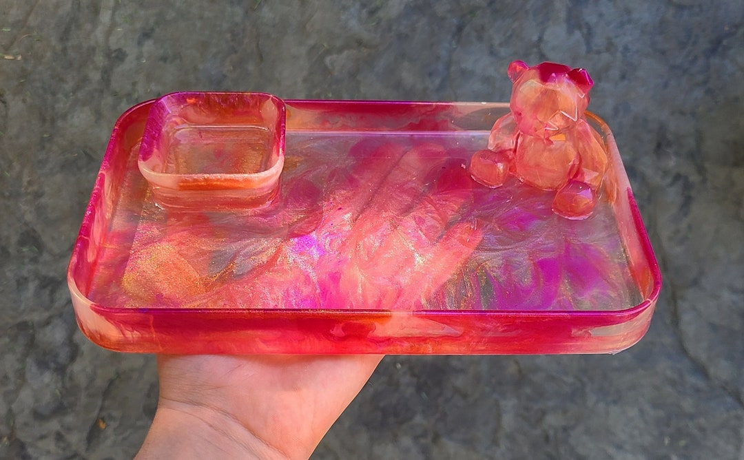 Big Customizable Tray With Small Trinket Dish - Etsy