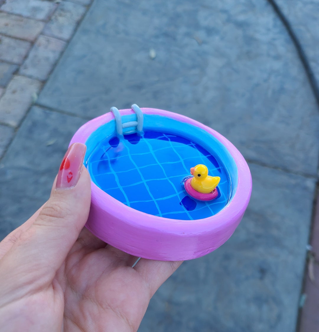 Duck Swimming Pool Tray | Handmade Clay Tray - Etsy