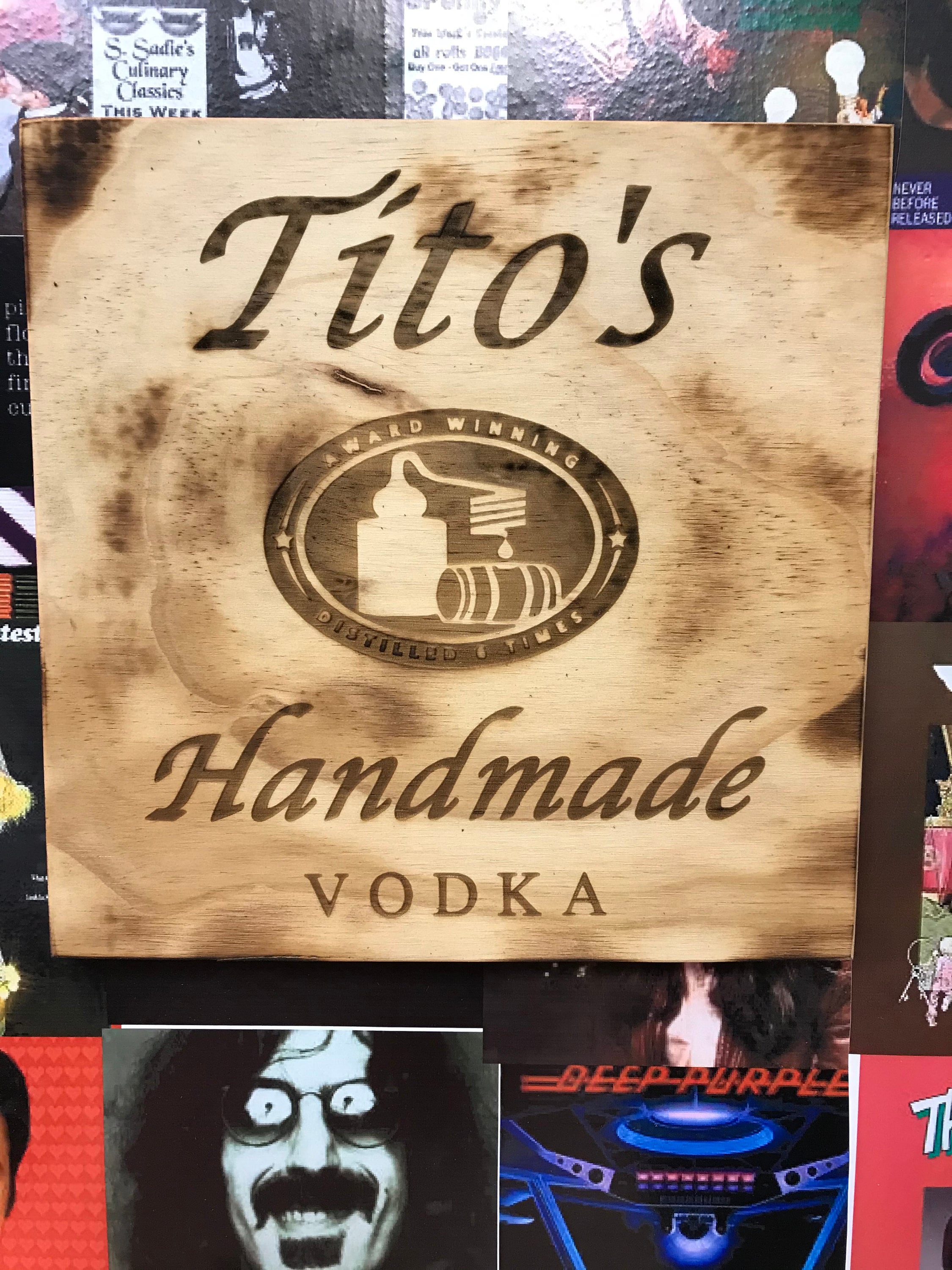 Tito's Wood Sign - Etsy