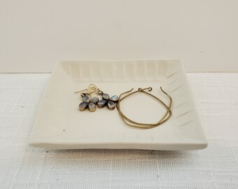 White Ceramic Rectangular Tray - Etsy