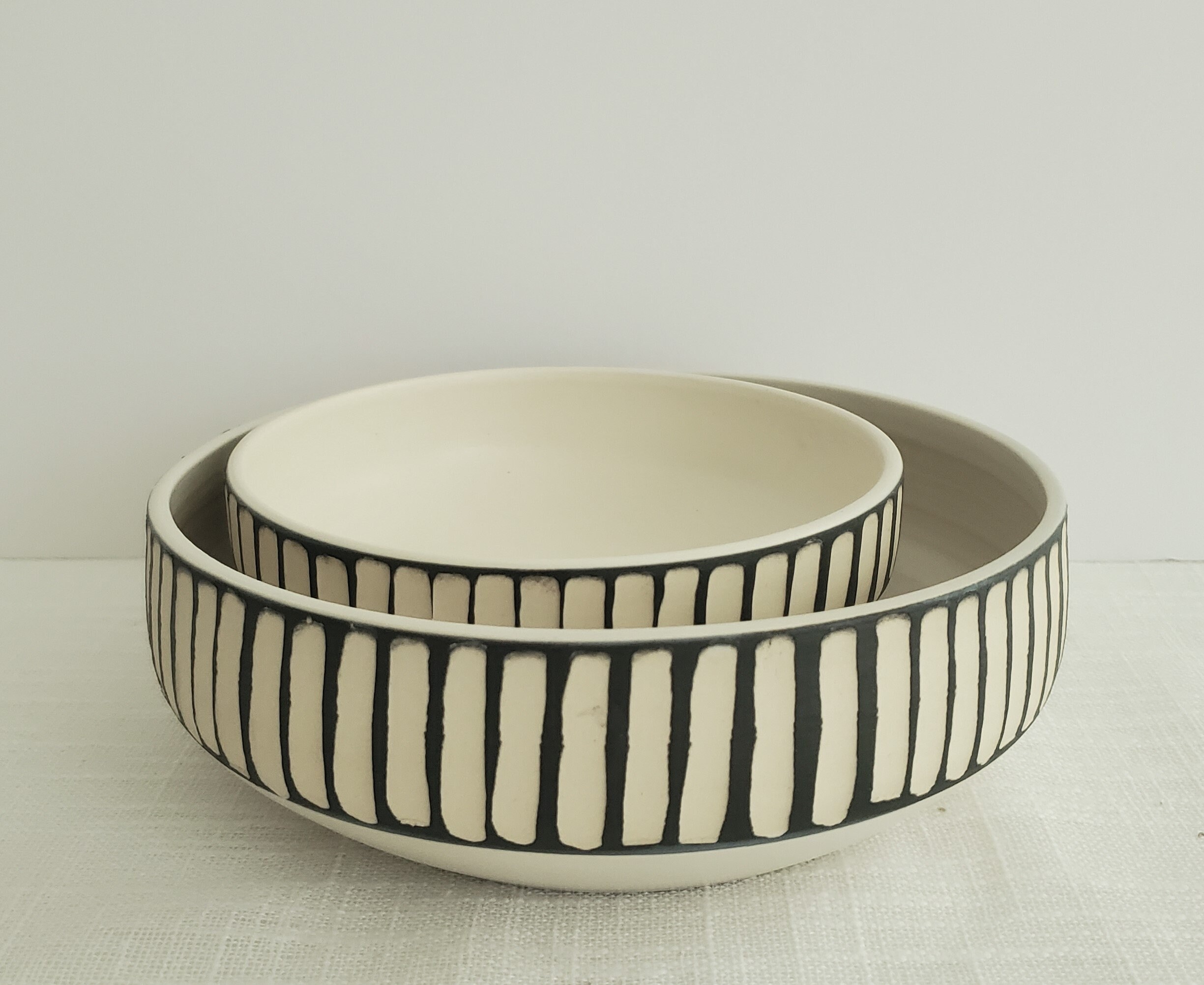 Large Serving Bowl Fruit Bowl Wide Bowl Five Designs - Etsy