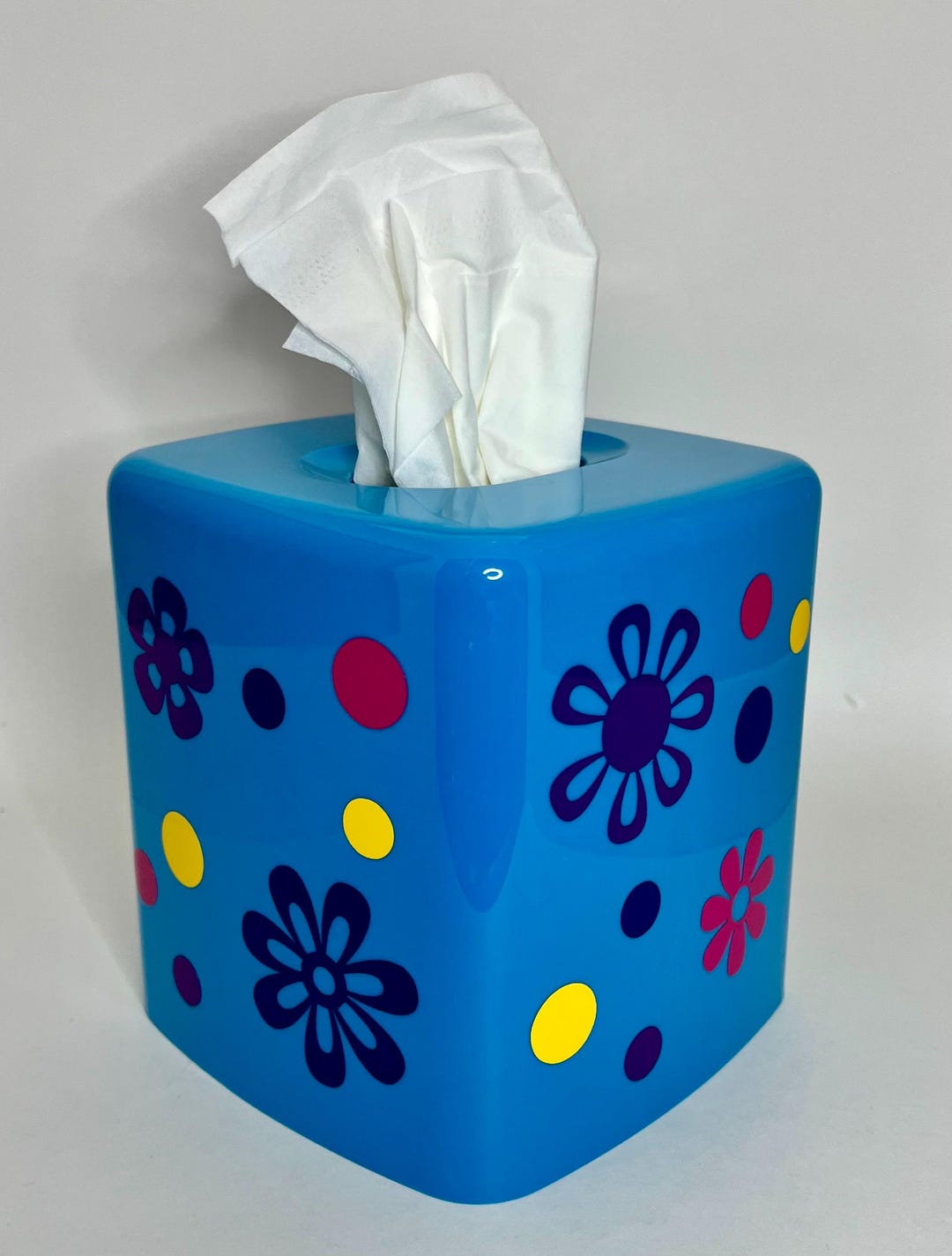 Teal Fun & Colorful Tissue Box Cover, Teen Room Decor, Original Home ...