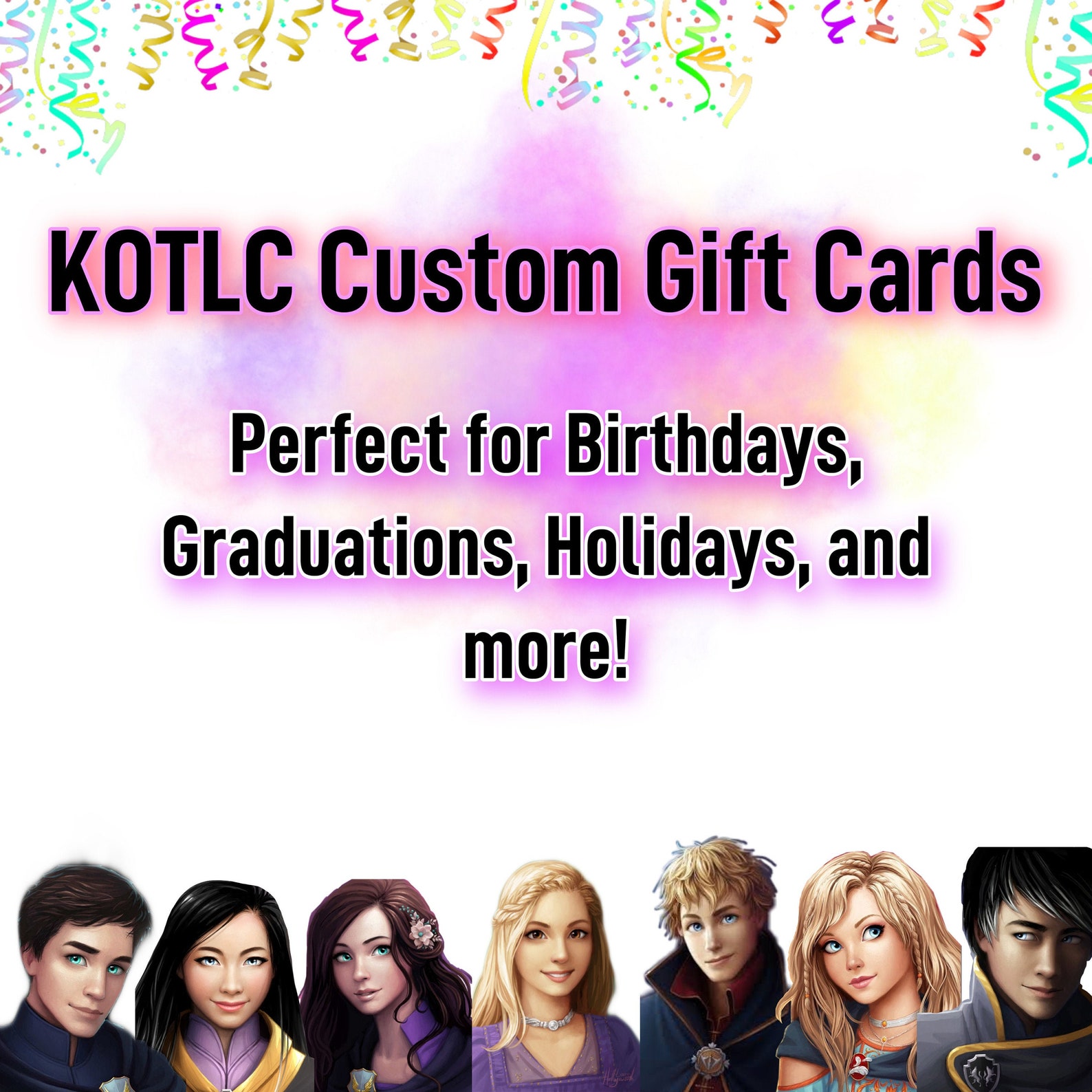 KOTLC Custom Gift Cards Birthday Holiday Special Event Cards | Etsy