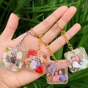 Resin Photo Keychain Photo Keychain Keychain With Photo Custom Photo ...