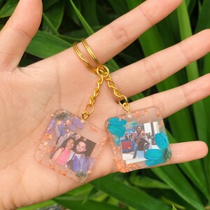 Resin Photo Keychain Photo Keychain Keychain With Photo Custom Photo ...