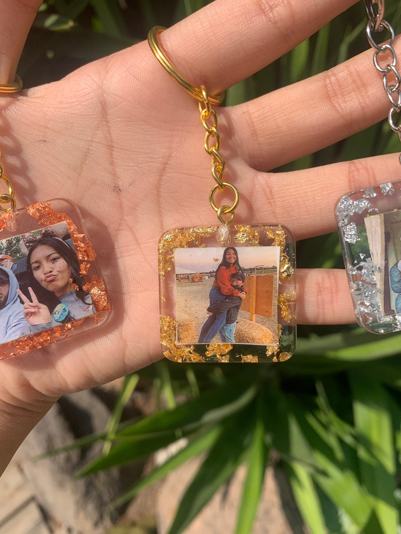 Resin Photo Keychain Photo Keychain Picture Keychain - Etsy