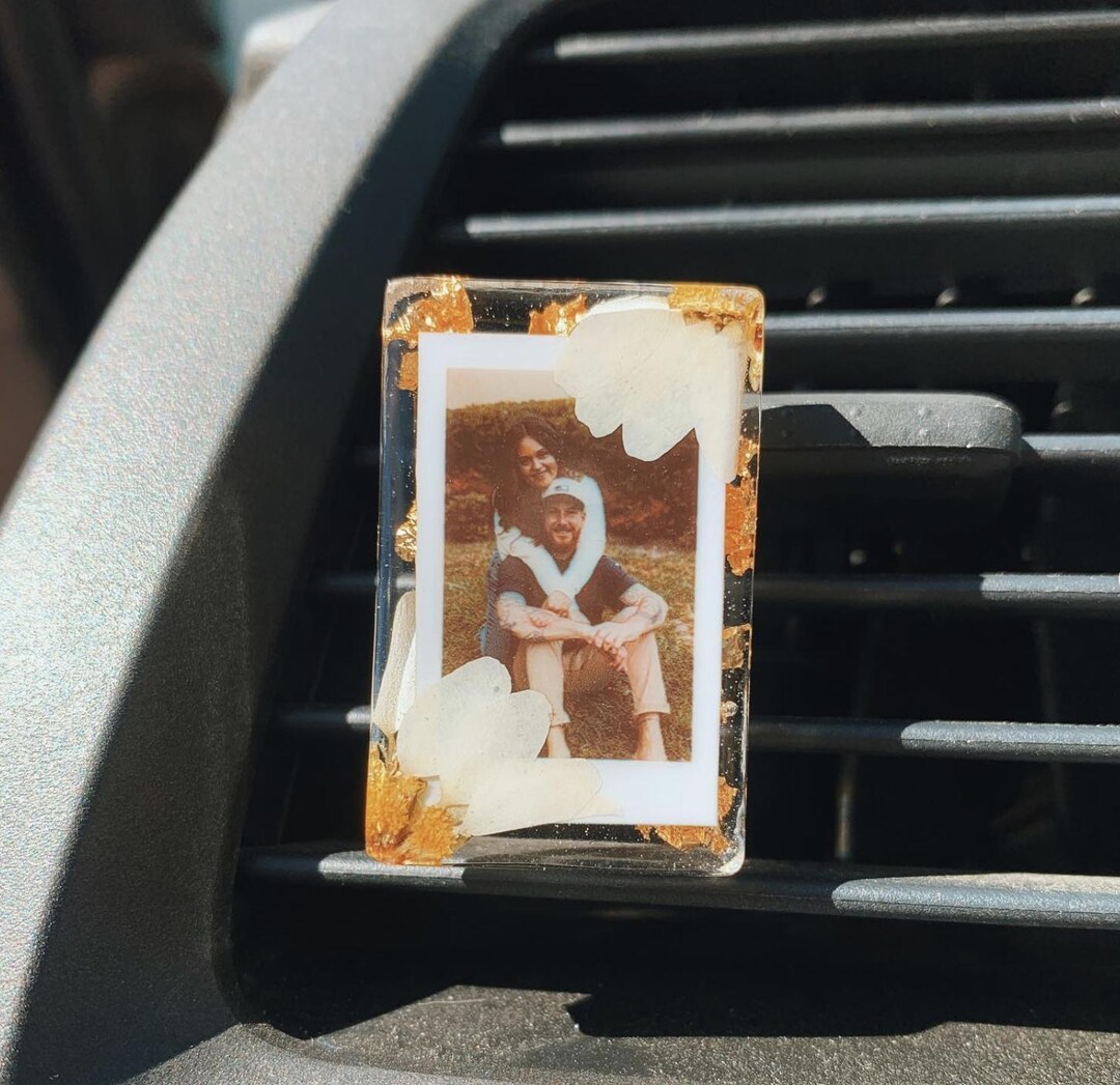 Resin Photo Rectange | Photo Vent Clip | Custom Vent Clip | Picture Car ...