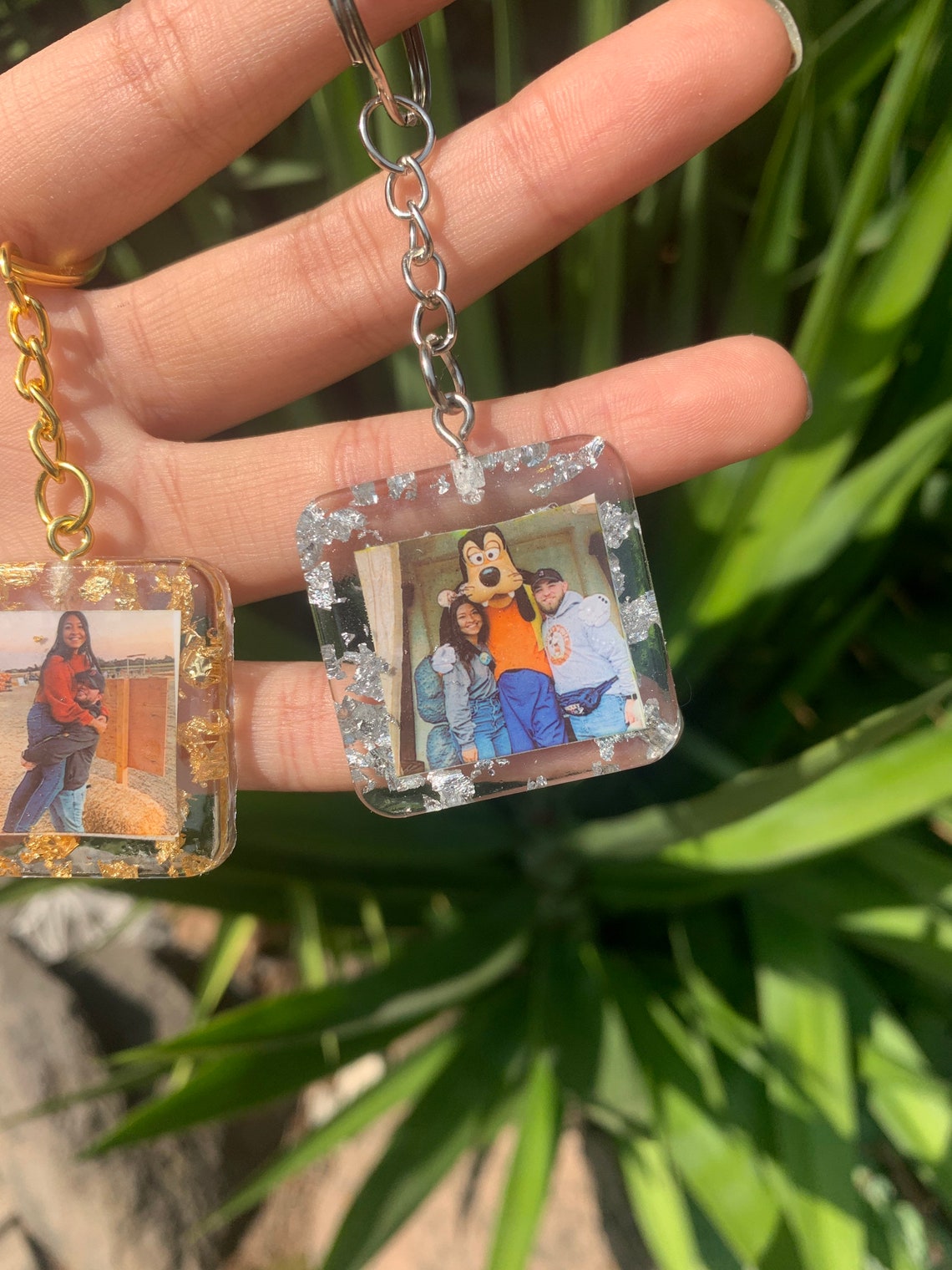 Resin Photo Keychain Photo Keychain Picture Keychain - Etsy