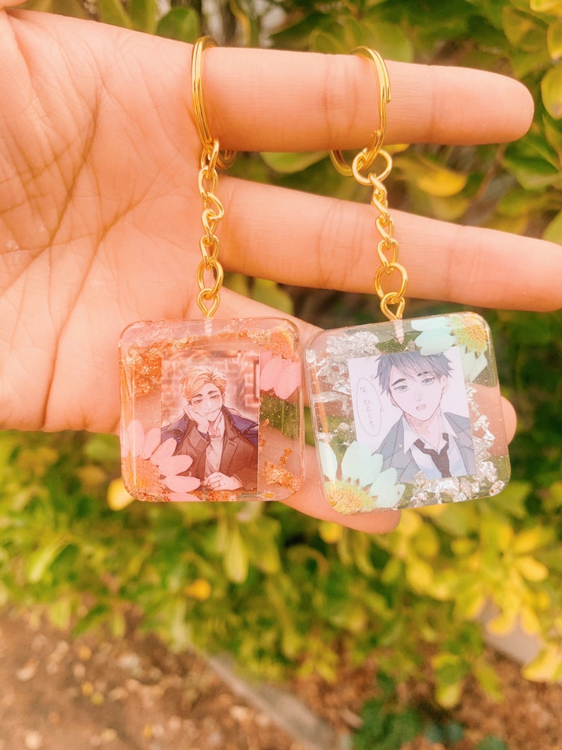 Custom Anime Resin Photo Keychain Custom KPOP Resin Photo - Etsy