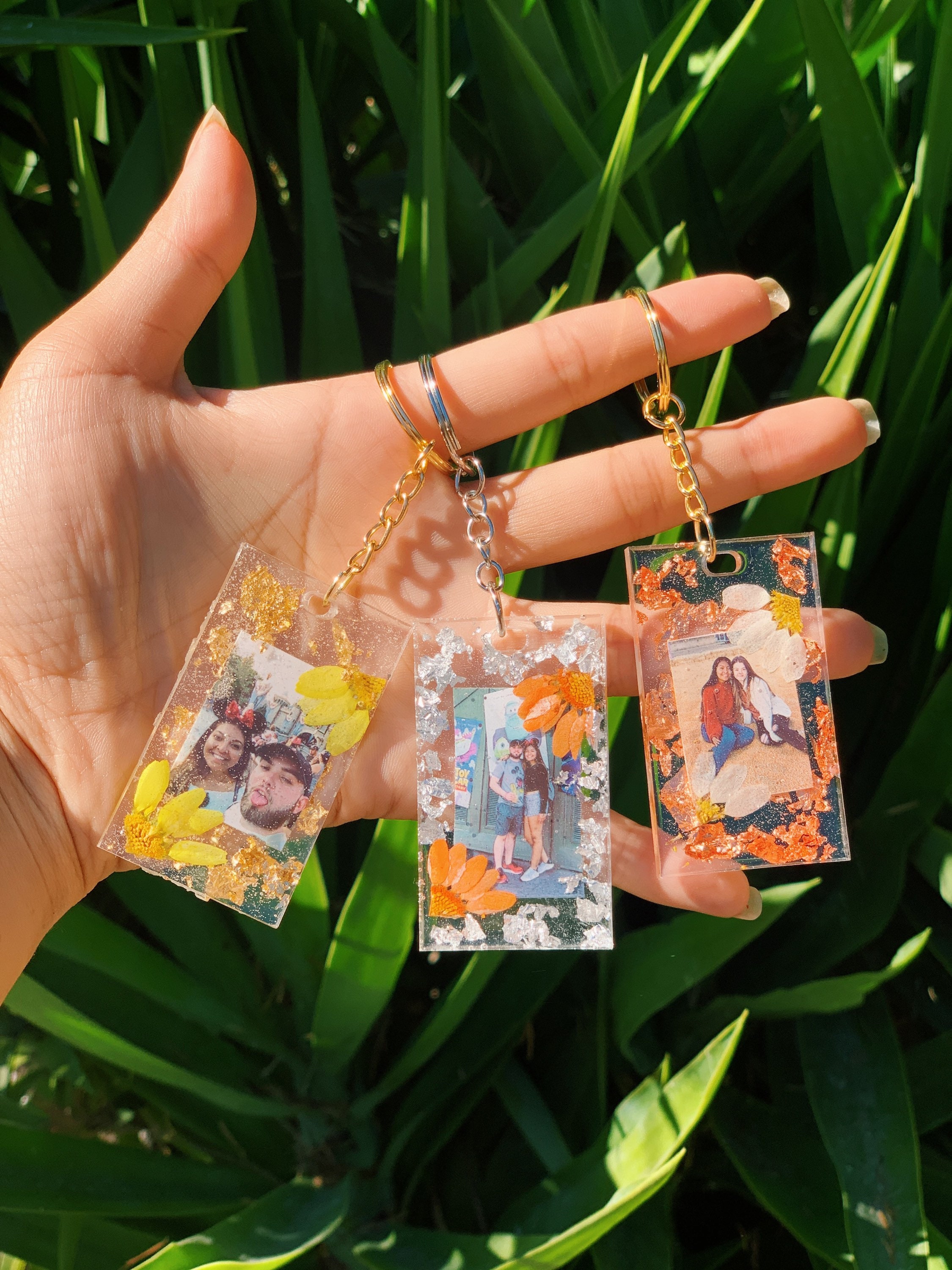 Resin Photo Keychain Personalized Photo Keychain Custom - Etsy