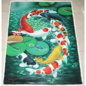The 9 Koi Fish Painting Forms the Perfect Number 9 Shades of - Etsy
