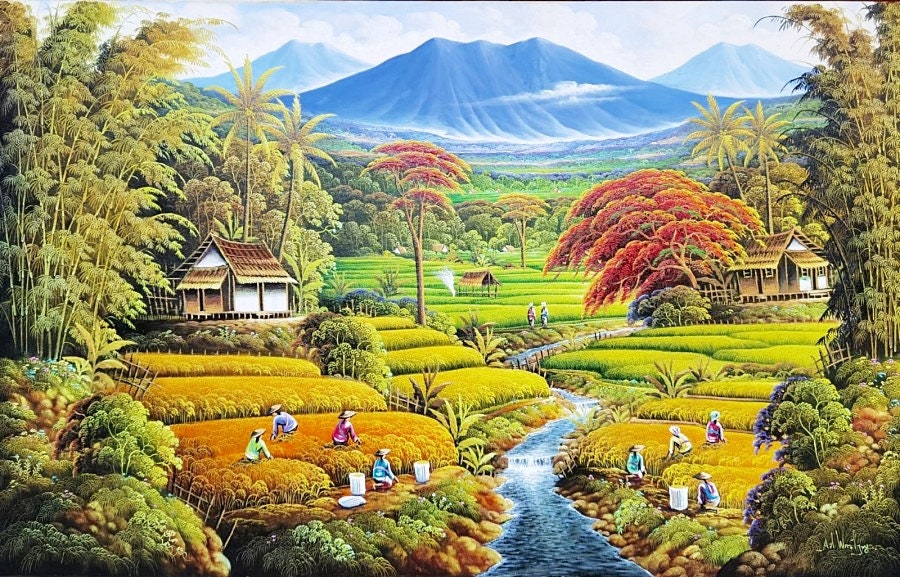 Rice Field Painting