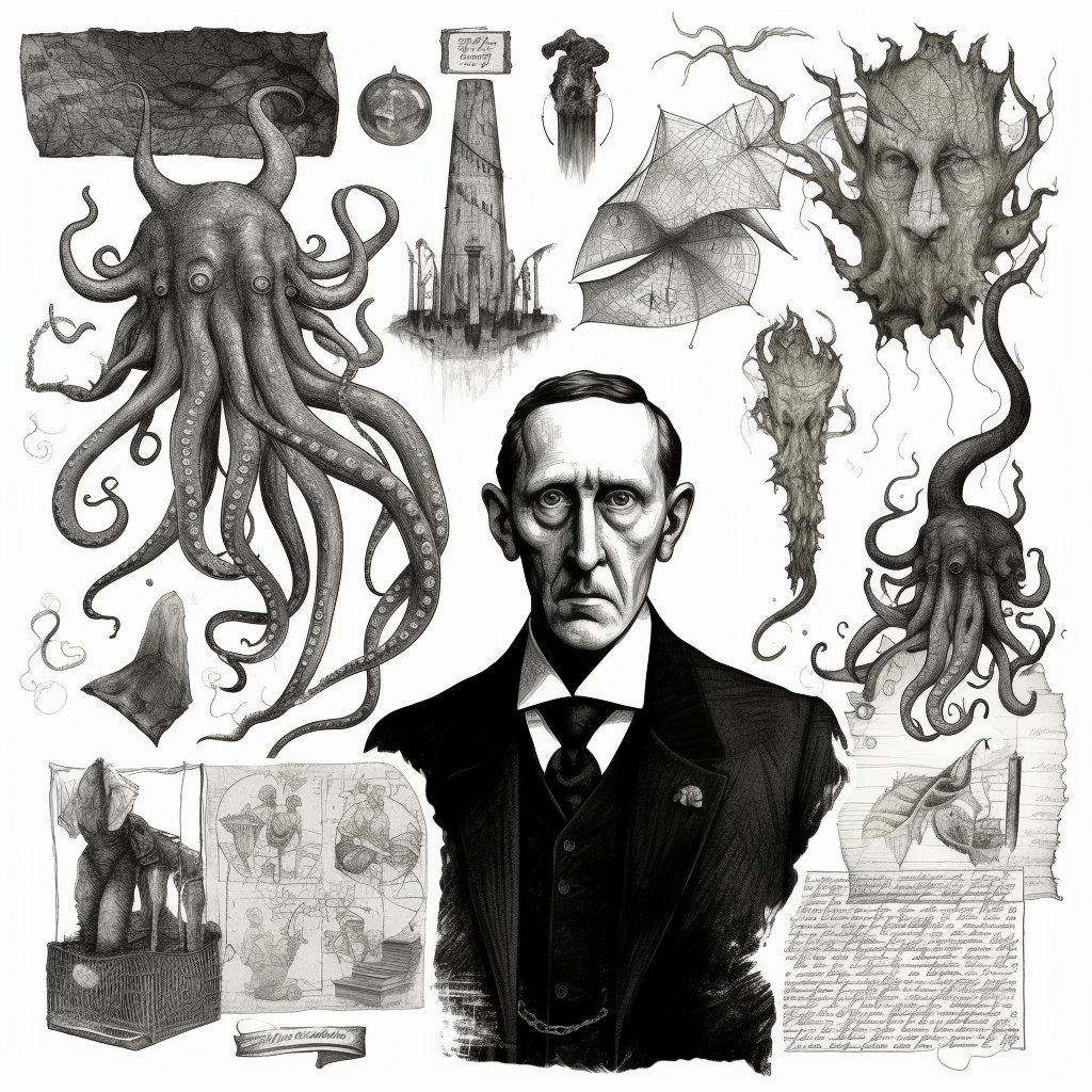 Cthulu Png Svg Bundle H.p. Lovecraft Clipart Cosmic Horror Junk Journal ...