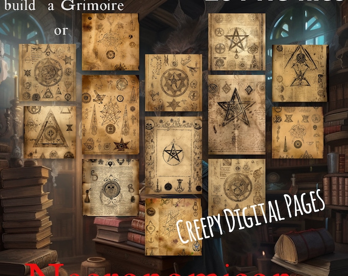 Old Paper Texture, Mystical Symbols, Grimoire, Necronomicon, Vintage ...