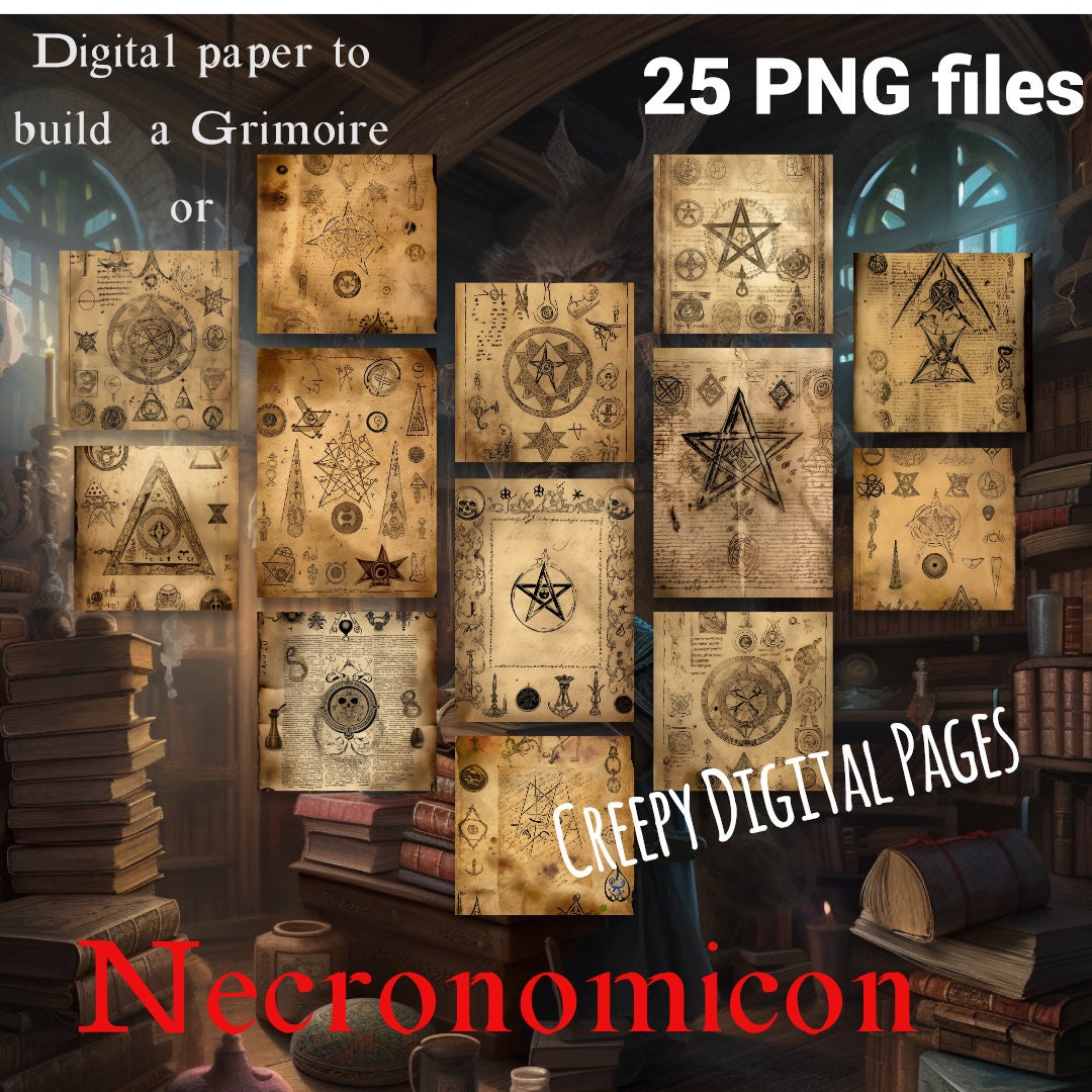 Old Paper Texture, Mystical Symbols, Grimoire, Necronomicon, Vintage ...