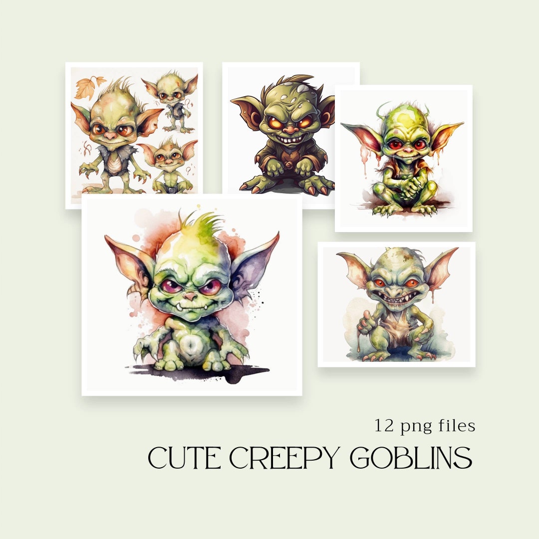 Goblins Png Cute Creepy Goblin Clipart Goblincore - Etsy