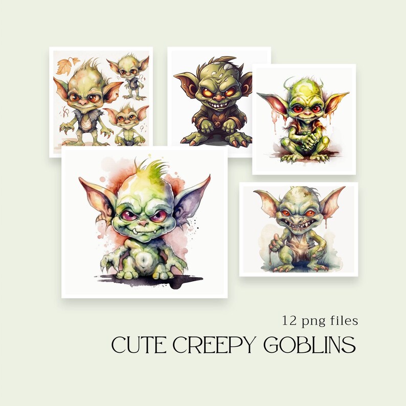 Goblins Png Cute Creepy Goblin Clipart Goblincore - Etsy Australia